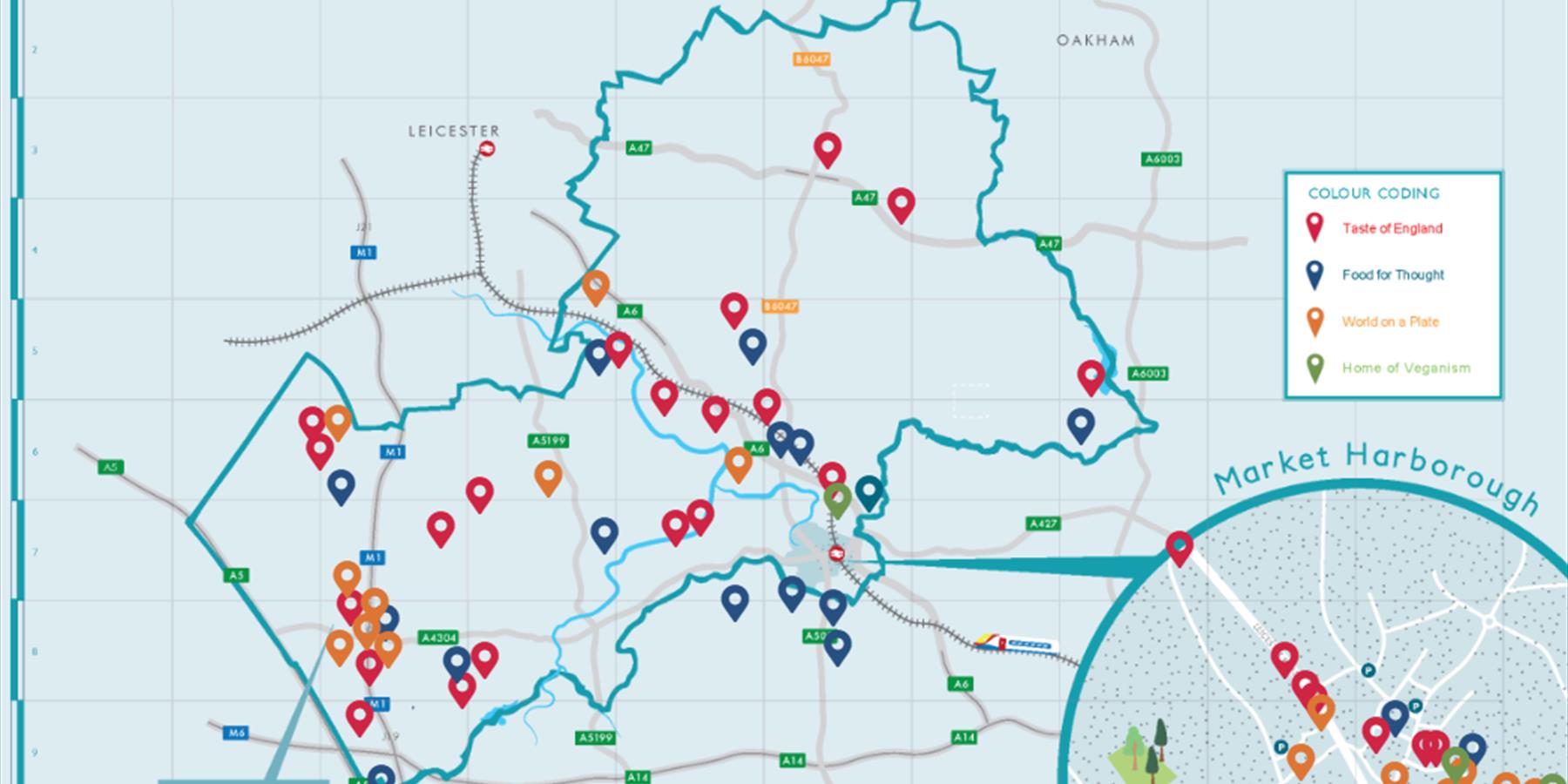 Harborough Taste the Place Map - Visit Leicester